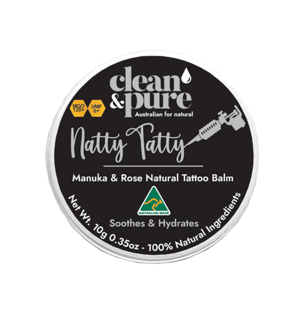 NATTY TATTY MANUKA & ROSE NATURAL TATTOO BALM – Clean & Pure